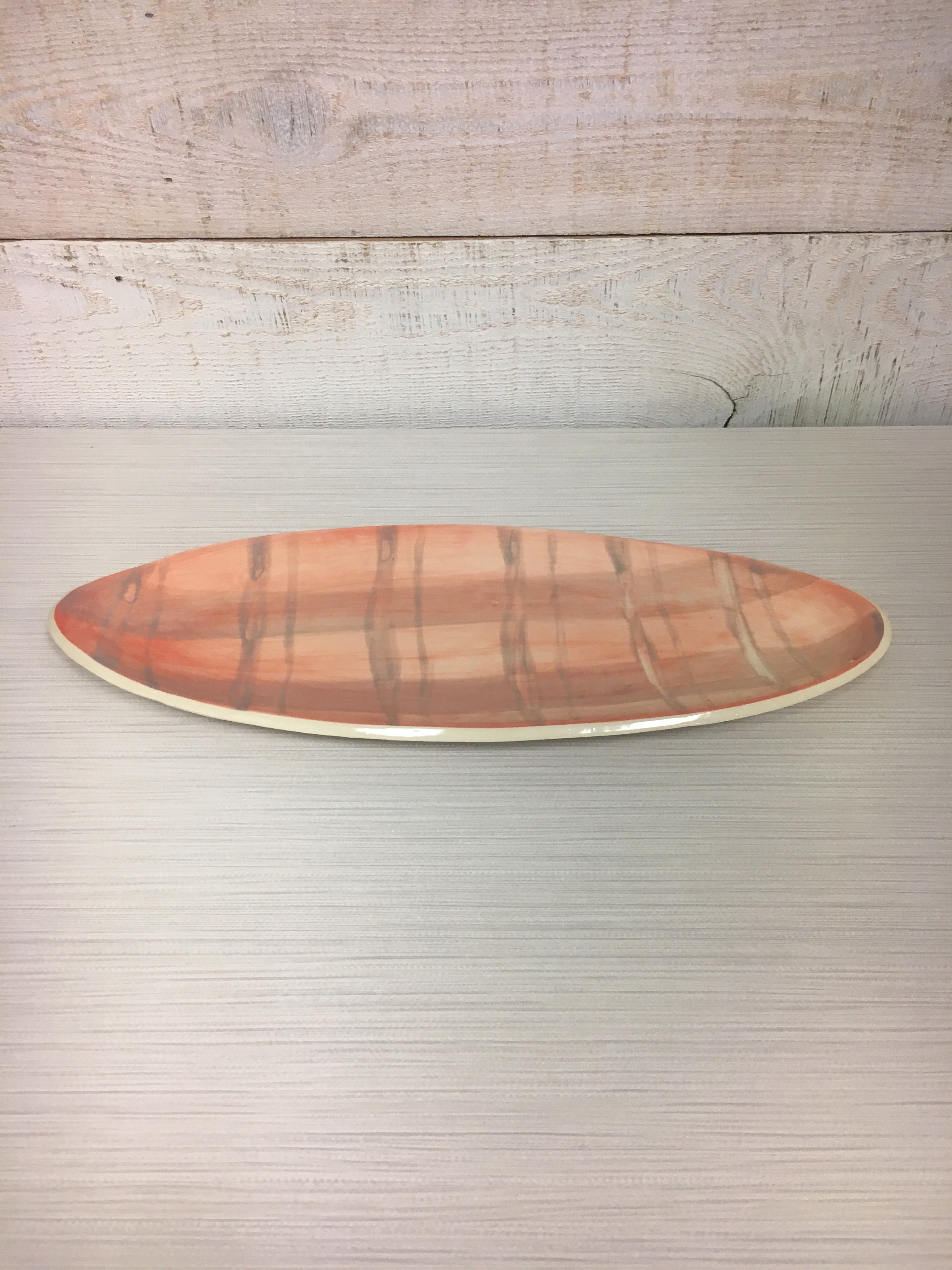 Peach and Purple Plaid Platter – Brynne Payne Ceramics