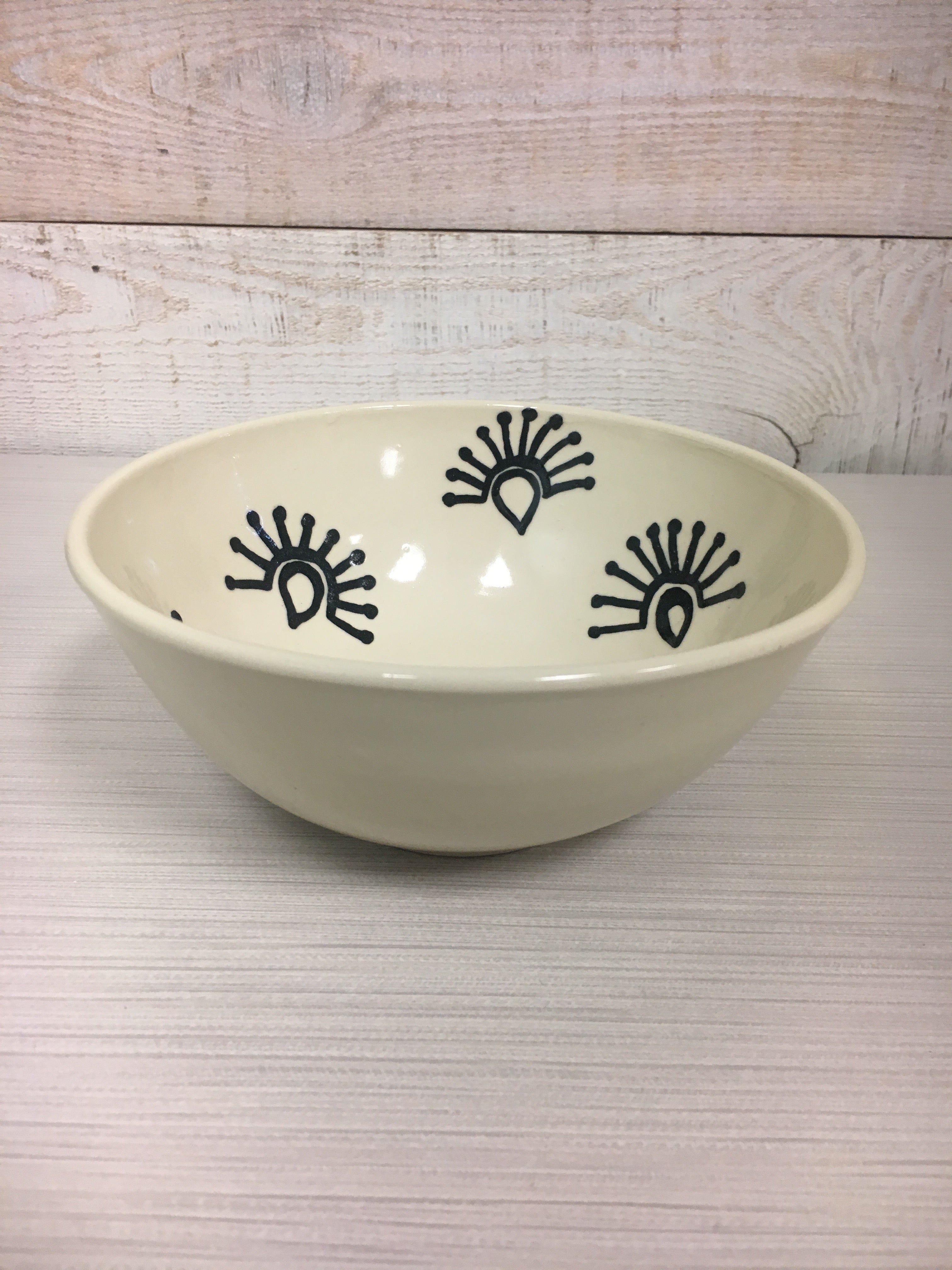 Handmade Ceramic Bowl with Black Design – Brynne Payne Ceramics